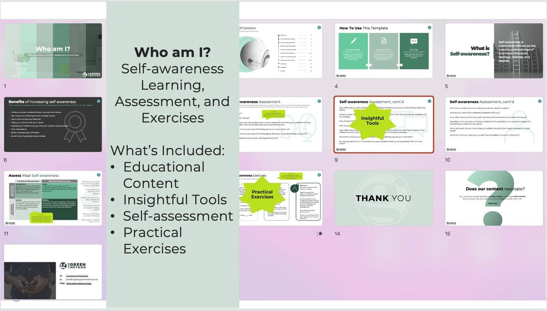 Who Am I? Editable, Printable, Customizable Self-awareness Learning ...
