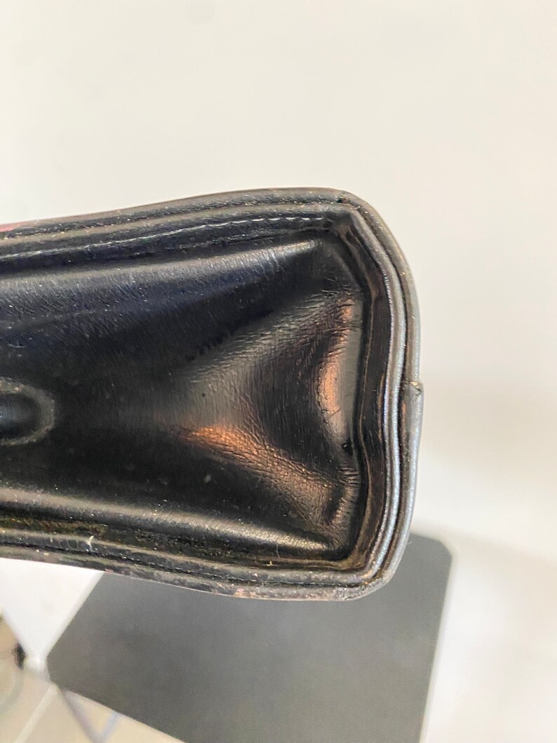 Very Chic Retro 50s Handbag in Black Leather. Made in France. - Etsy