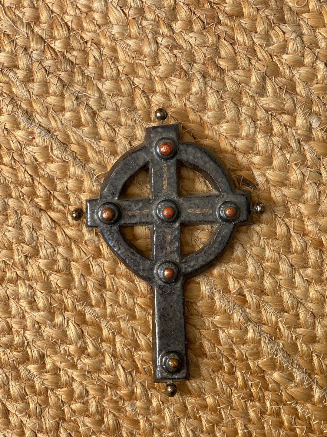 Antique French Celtic Style Forged Metal Cross by Pelletier Hand ...