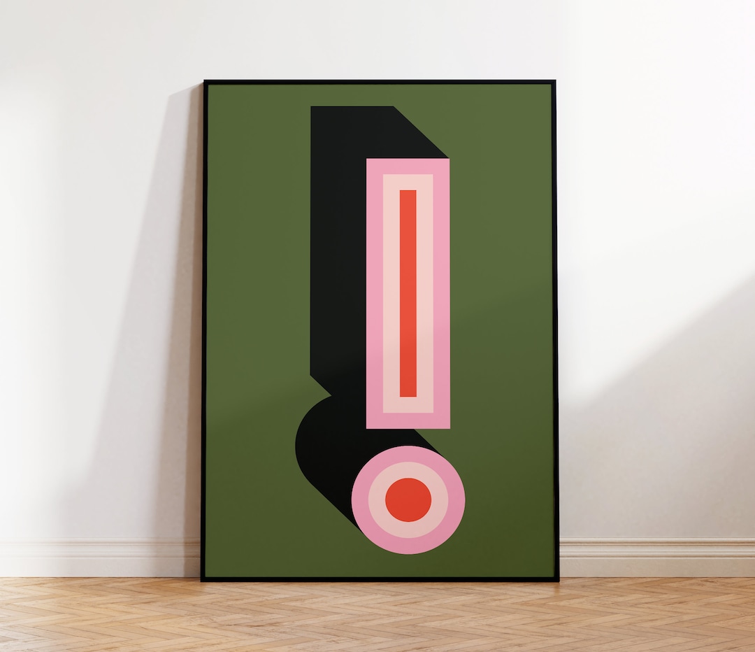 Exclamation Mark Typography Art Print Wall Art A4 Unframed Print Wall ...
