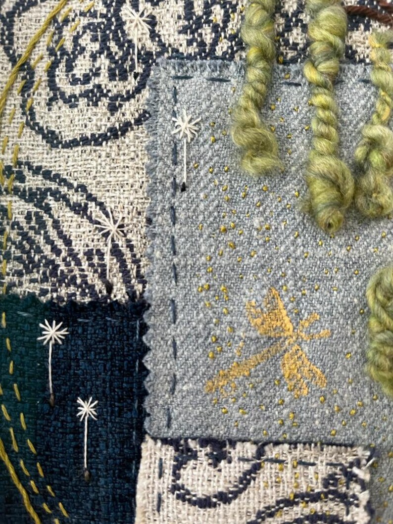 MORNING WALK in Tailor Made Frame, Unique Handmade Textile Art ...