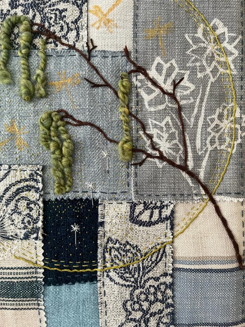 MORNING WALK in Tailor Made Frame, Unique Handmade Textile Art ...