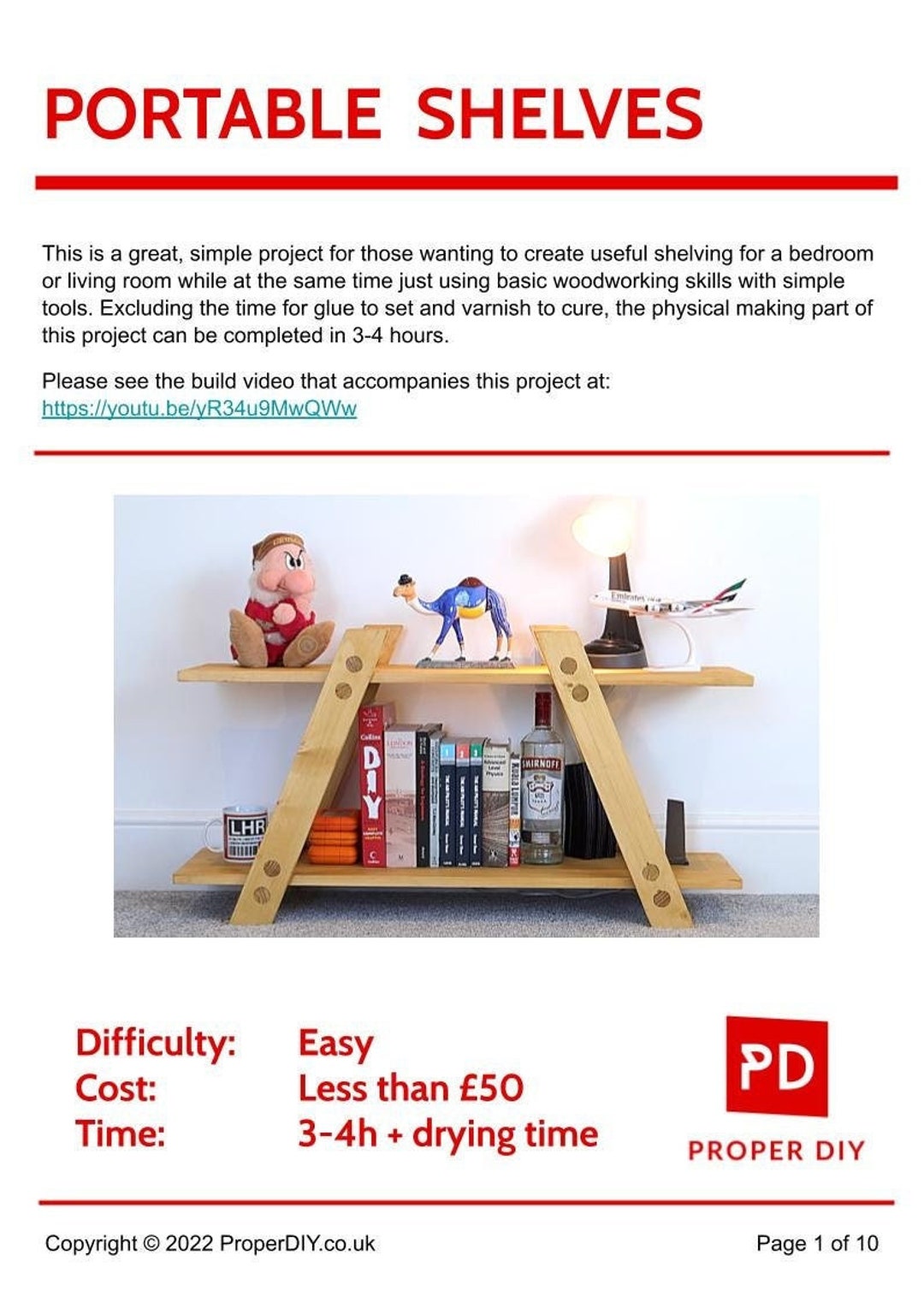 Plans for Portable Shelves - Etsy