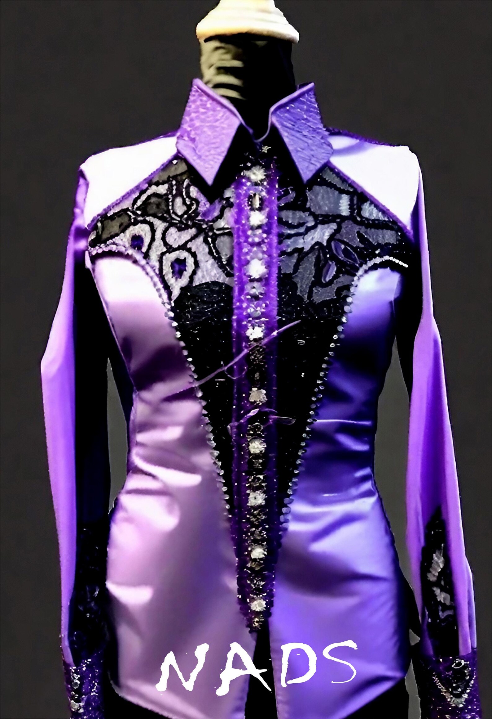 Purple Western Show Shirt: Women's Horse Riding Apparel - Etsy