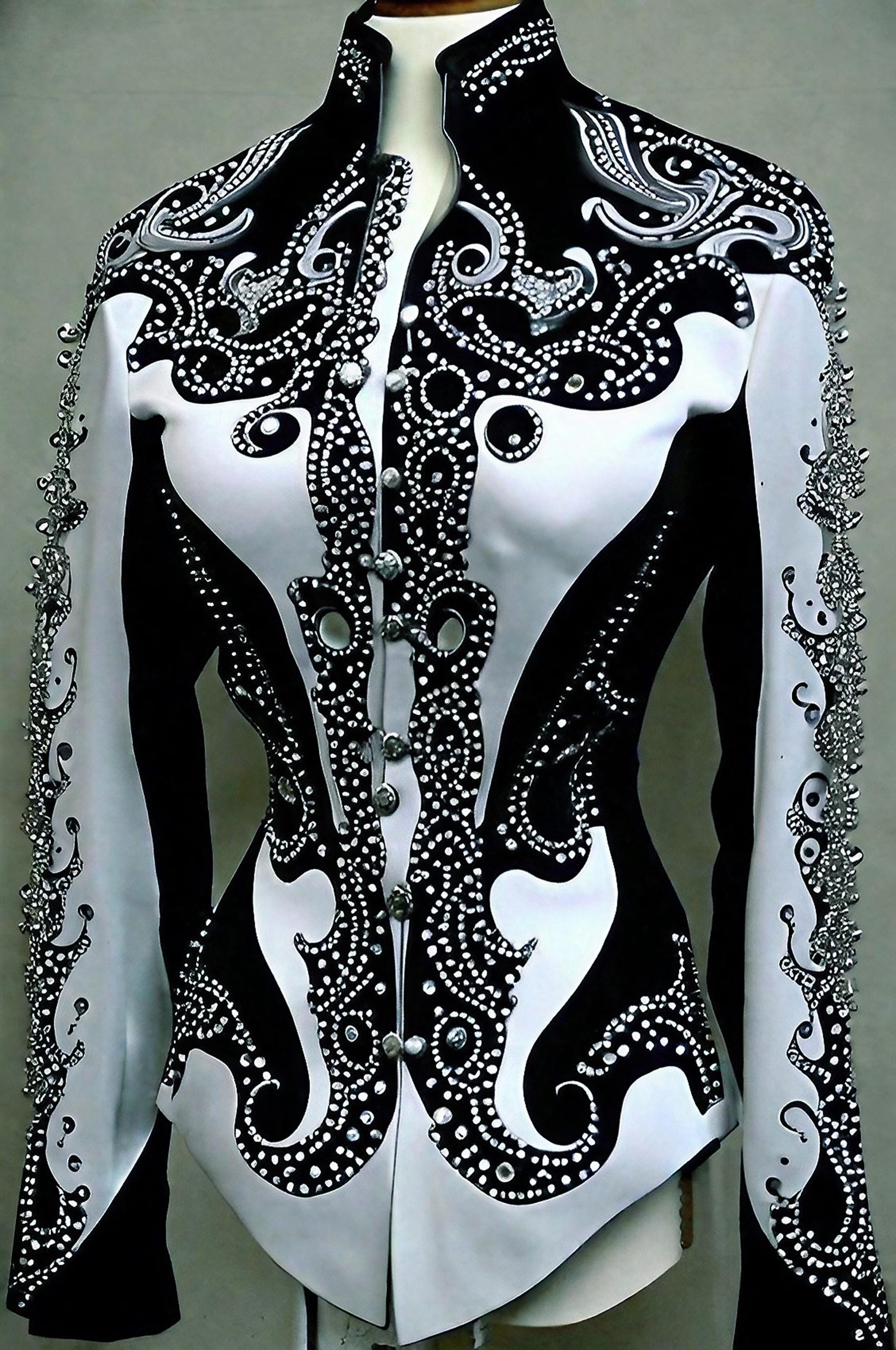 Custom Black & White Showmanship Jacket: Women's Western Horse Show ...
