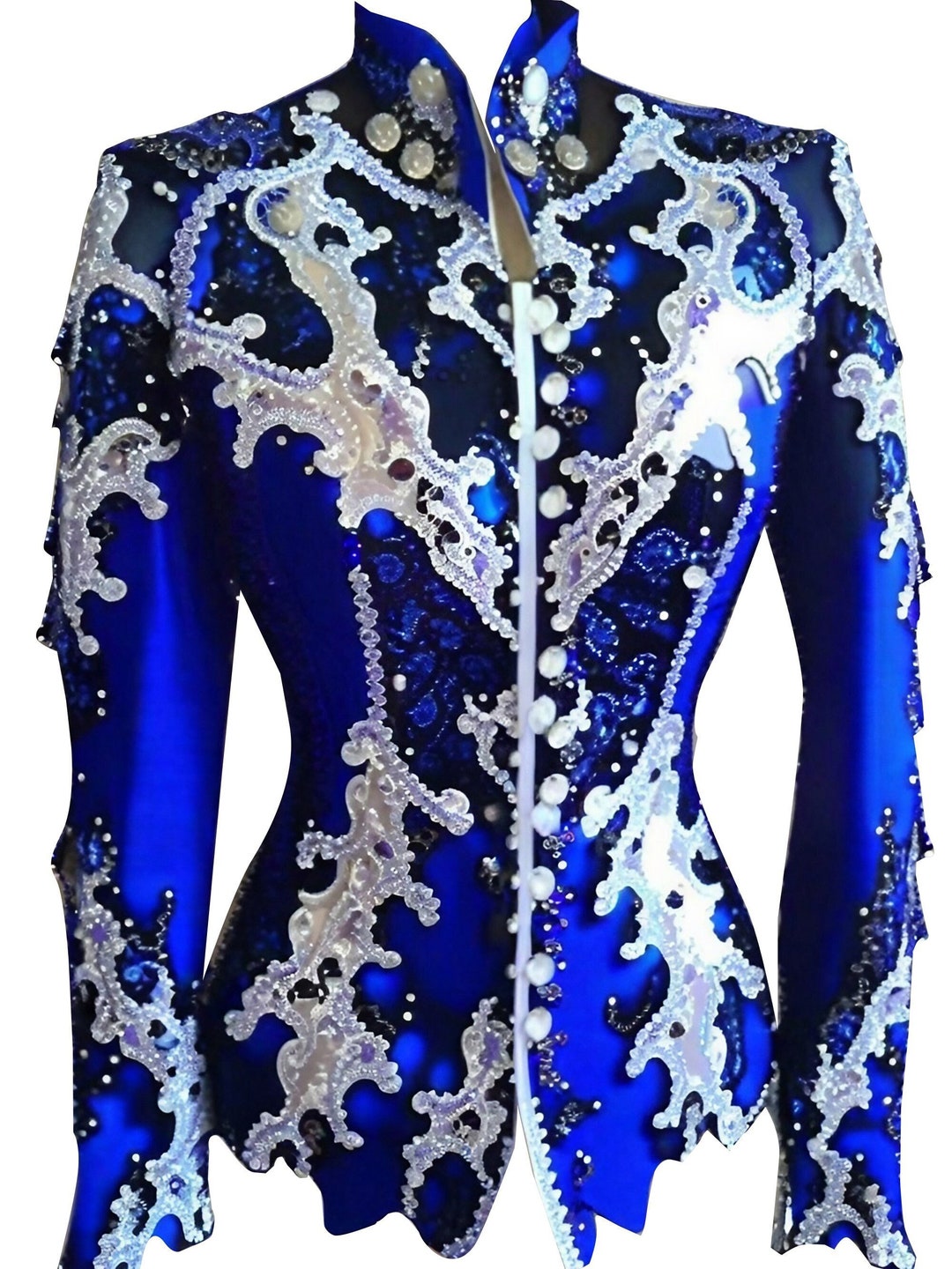 Royal Blue With White Horse Riding Showmanship Jacket, Horse Riding ...