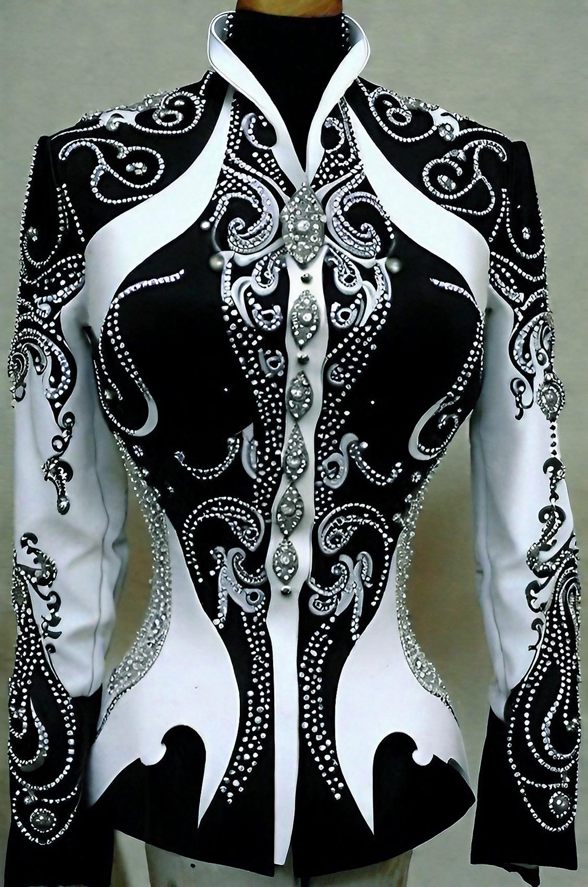 Custom Black & White Showmanship Jacket: Women's Western Horse Show ...