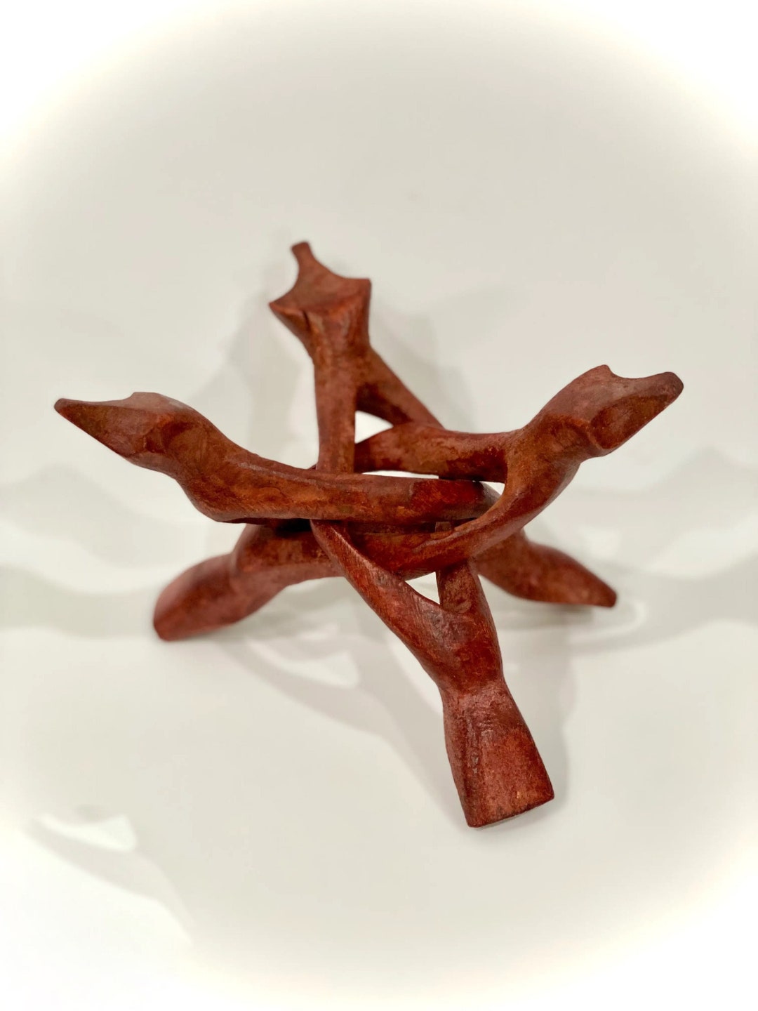 Hand Carved Wood Tripod Stand for Smudge Bowls - Ritual Stand - Etsy
