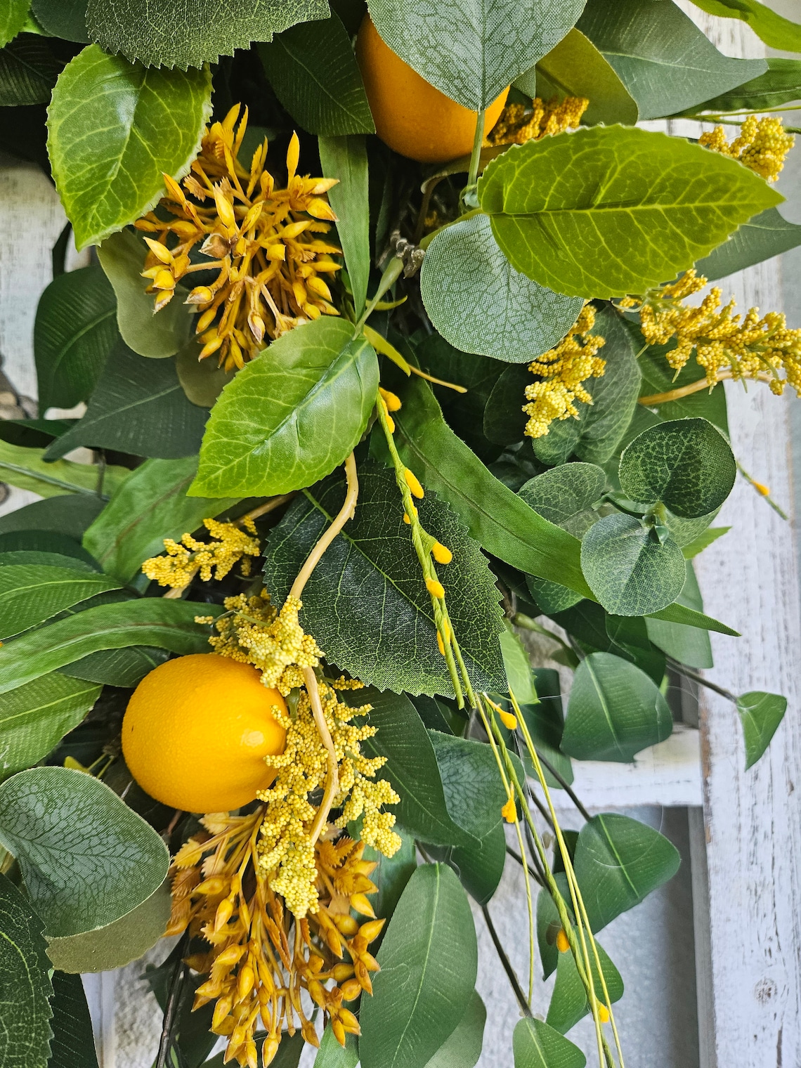 Summer Lemon Wreath for Front Door Fruit Wreath for Front - Etsy