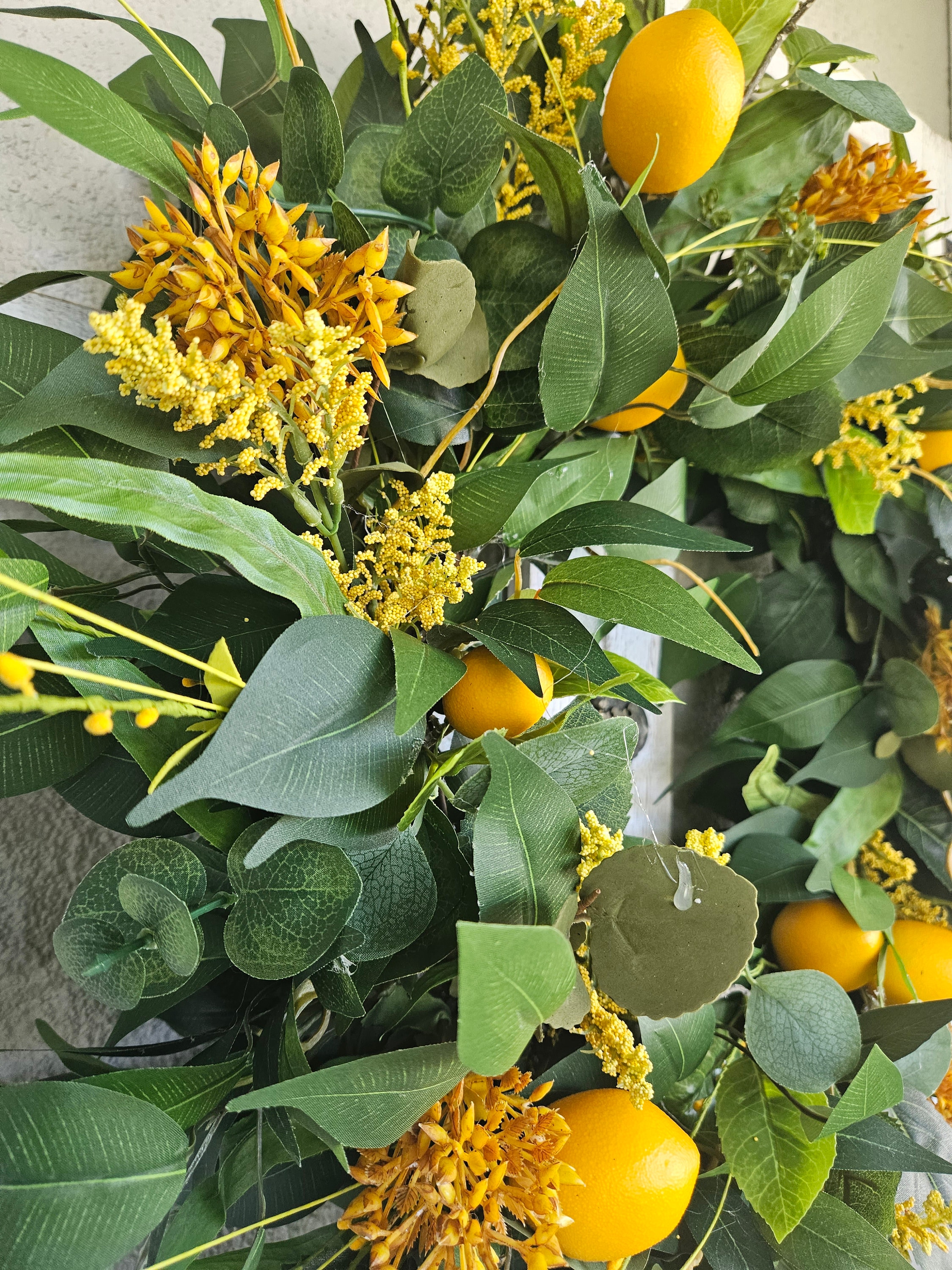 Summer Lemon Wreath for Front Door Fruit Wreath for Front - Etsy