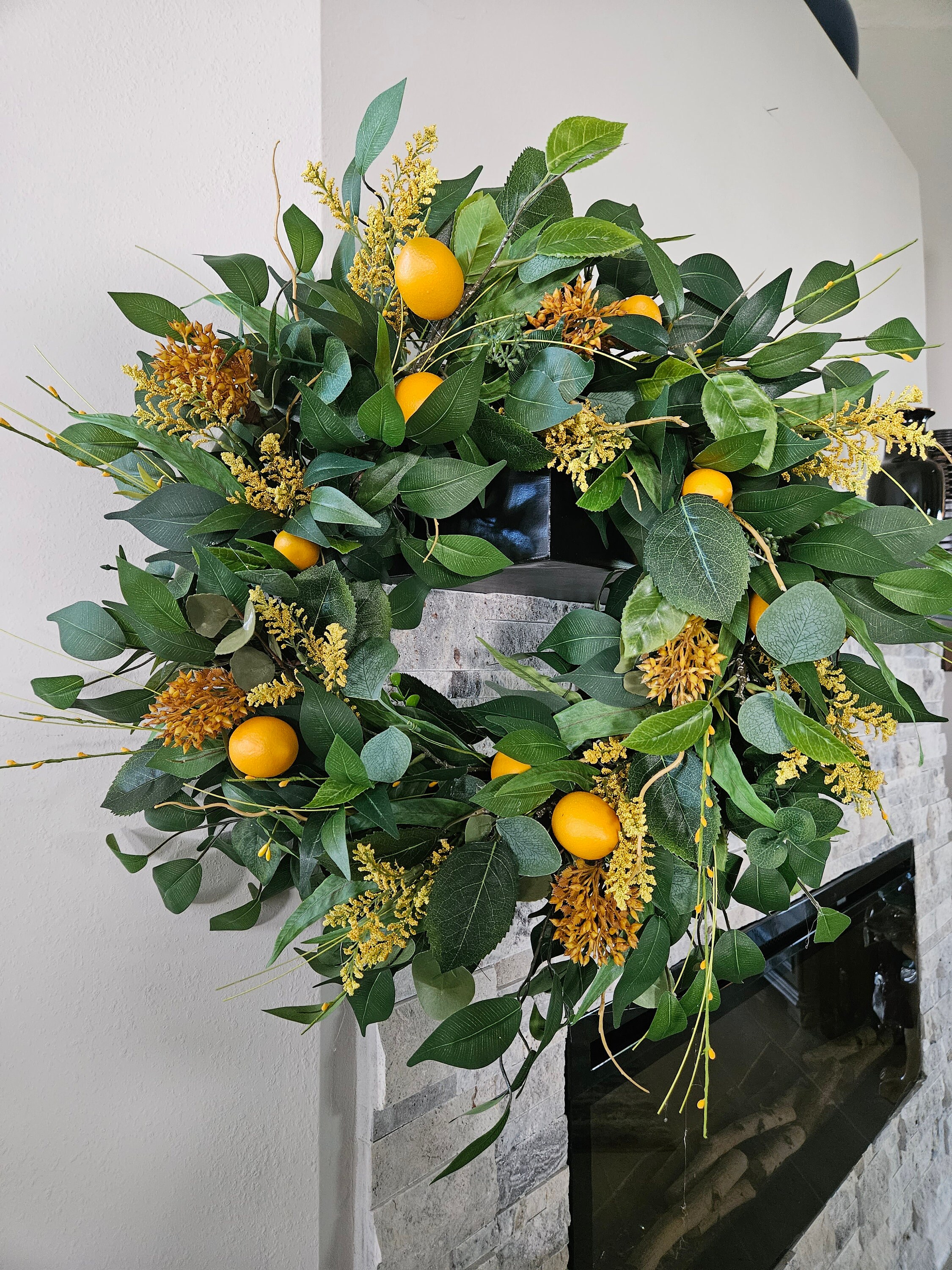 Summer Lemon Wreath for Front Door Fruit Wreath for Front - Etsy