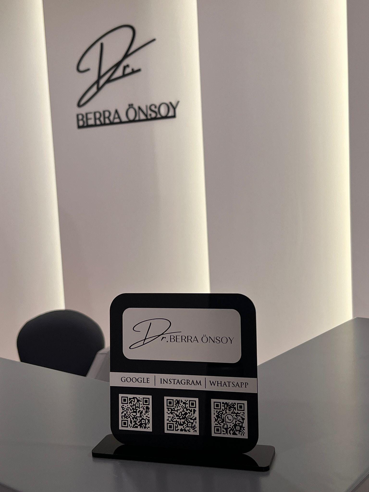 Custom Acrylic QR Code Display Stand: Personalized Logo & Social Links ...
