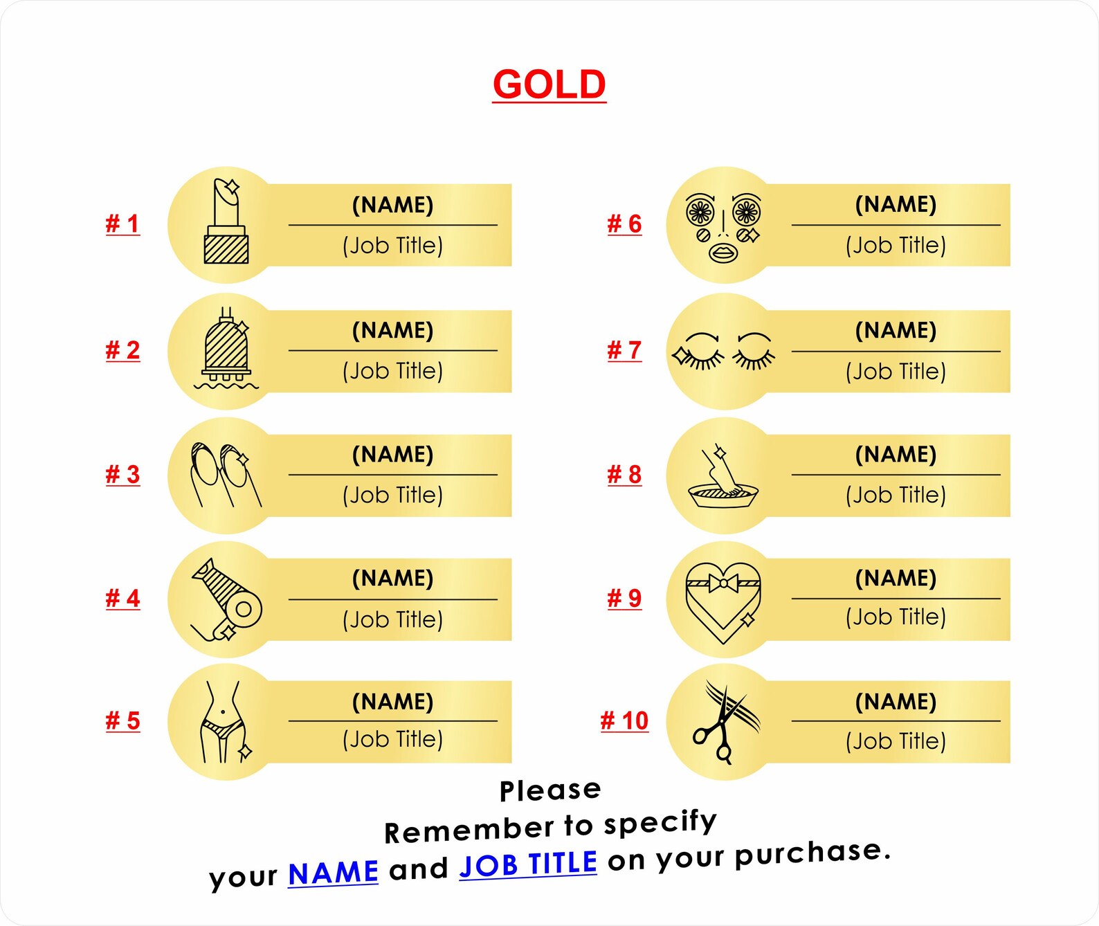 Beauty Salon Name Tags, Beauty Center Name Badges, Makeup Artist ...