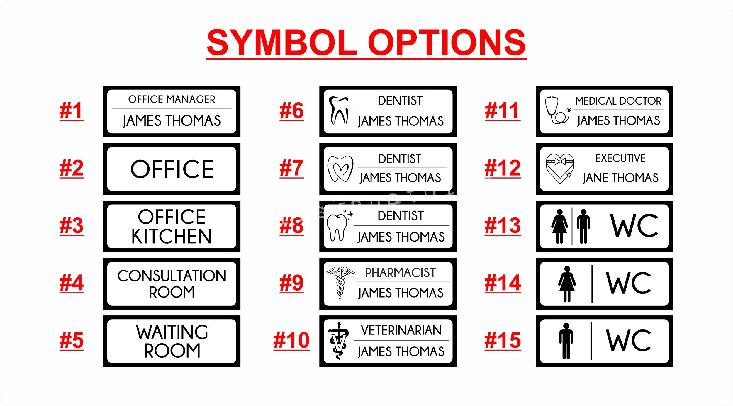 Personalised Wall Name Plate, Office Sign, Peel & Stick Adhesive ...