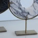 Marble Disc With Antique Metal Stand, Modern Contemporary Home Decor ...