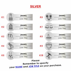 Beauty Salon Name Tags, Beauty Center Name Badges, Makeup Artist ...