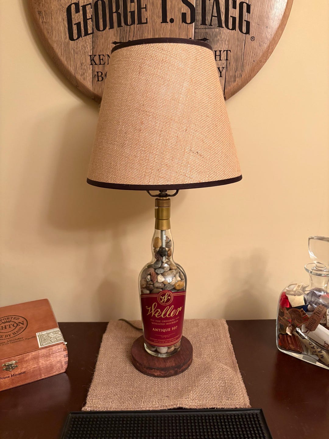 Weller Antique Bottle Lamp - Etsy