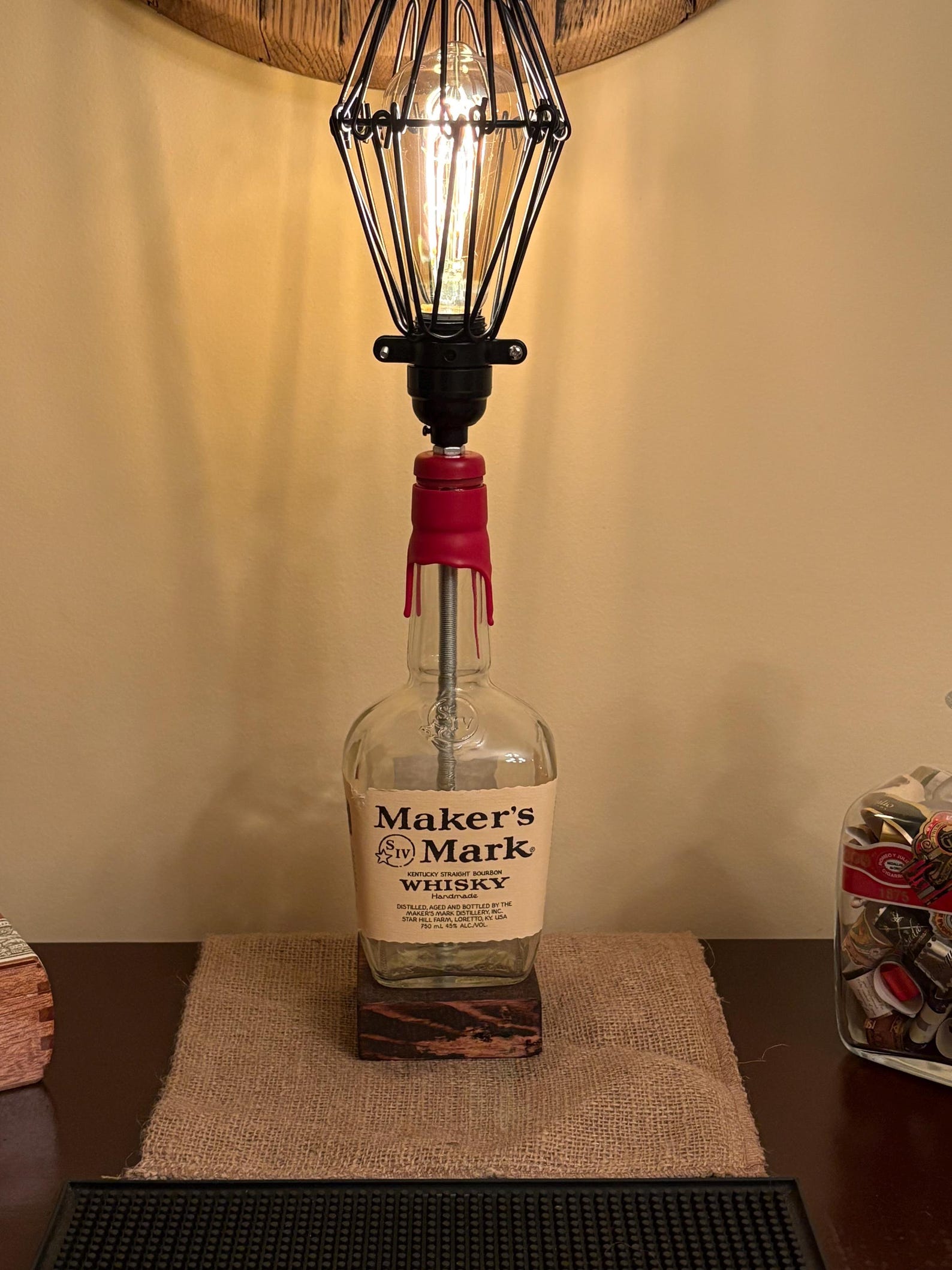 Makers Mark Bourbon Bottle Lamp - Etsy