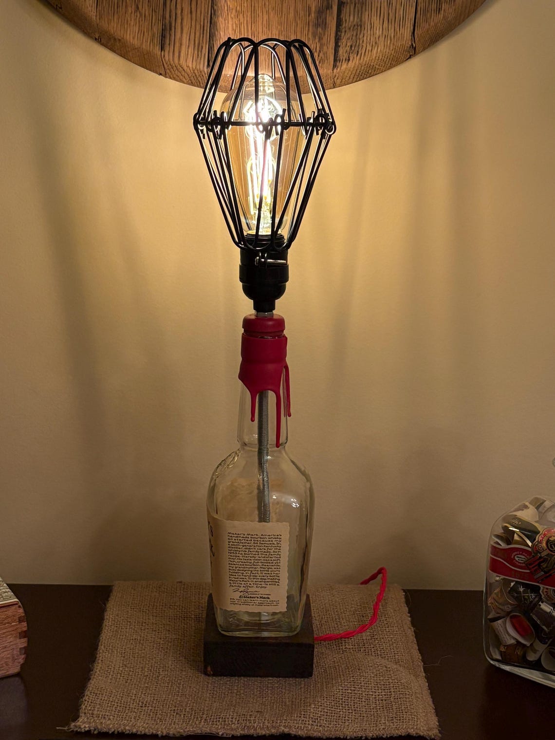 Makers Mark Bourbon Bottle Lamp - Etsy