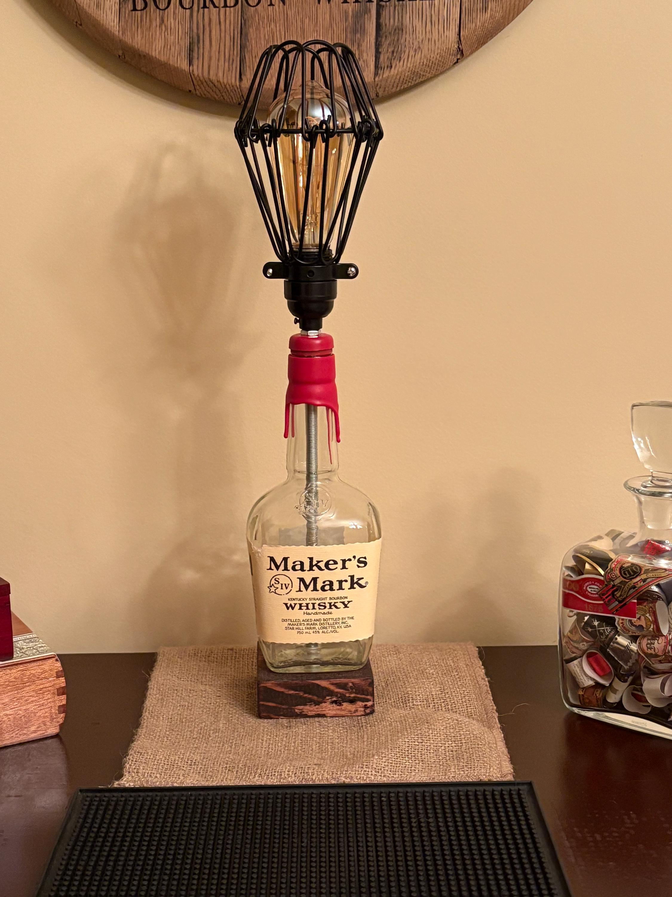 Makers Mark Bourbon Bottle Lamp - Etsy