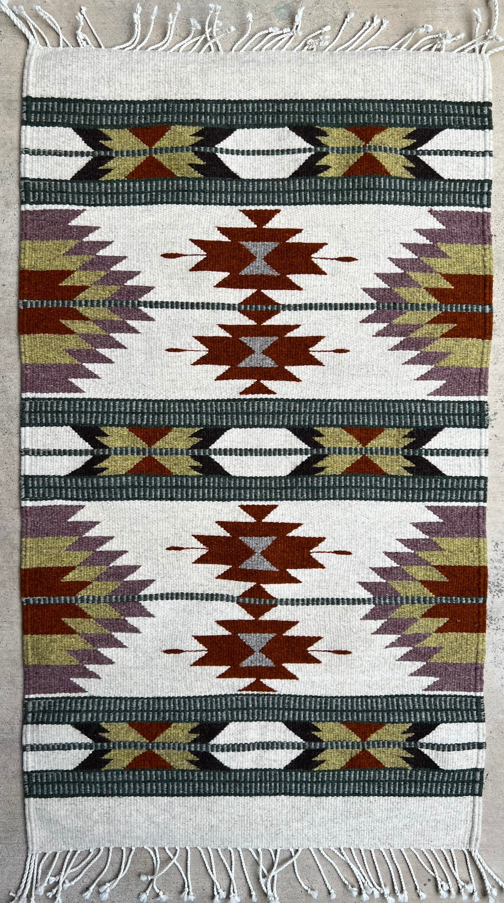 Zapotec Rug, Relámpago lightning, Handwoven on Pedal Loom From Oaxaca ...