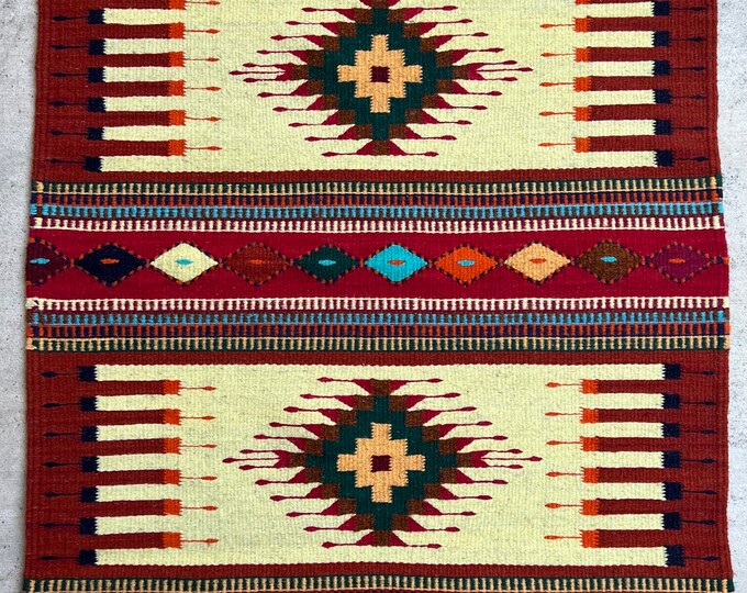 Handwoven Mexican Rug Oaxacan Woven Rugs Ek Balam Handmade Mexican Rug ...