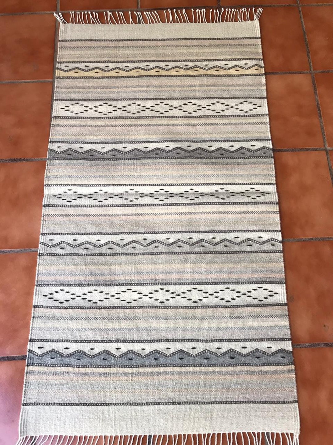 Zapotec Rug, Oaxacan Rug, Neutral Colors, Handwoven in Oaxaca, México ...
