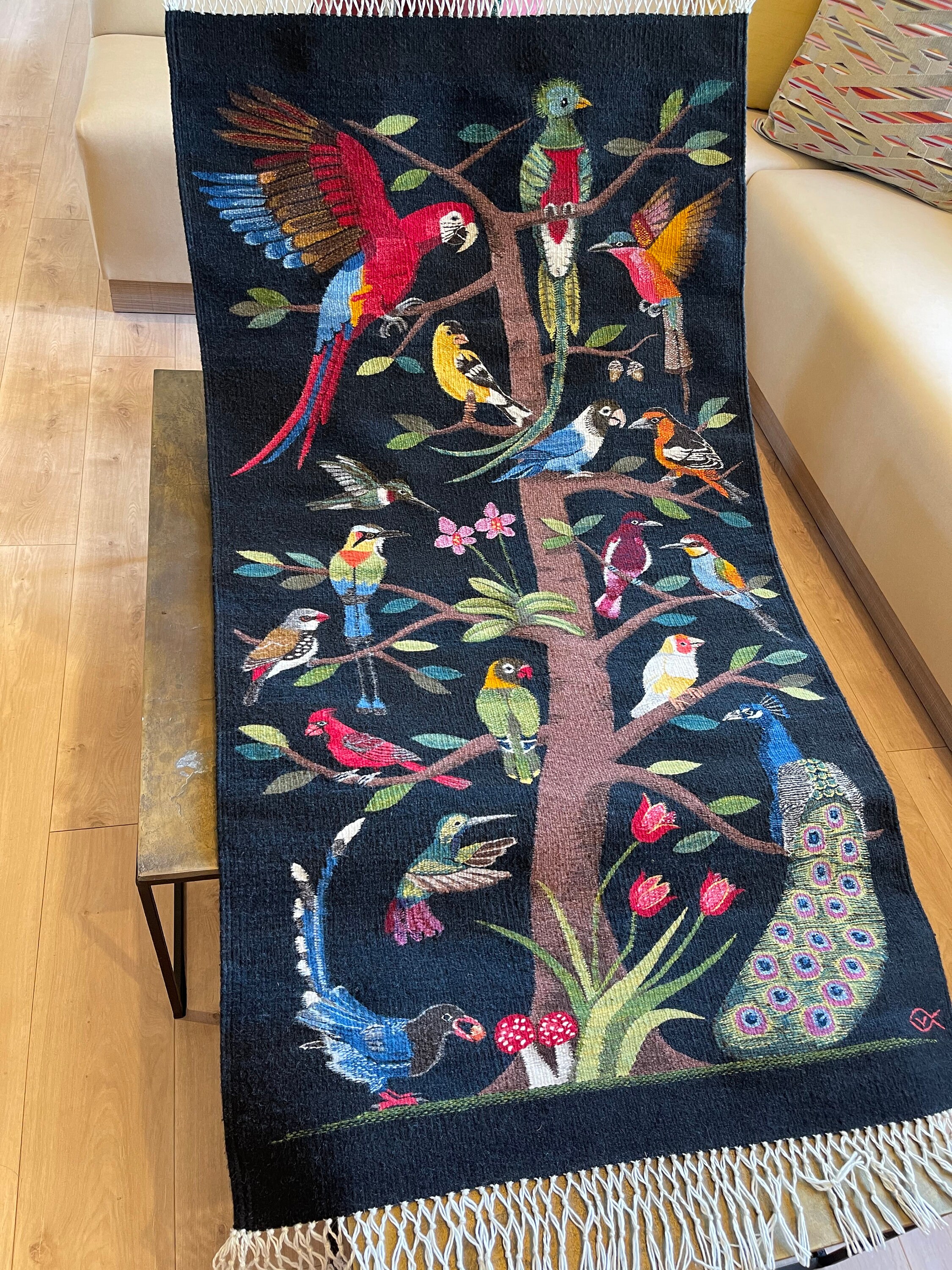 The Tree of Life Handwoven Rug Unique Tapestry With - Etsy