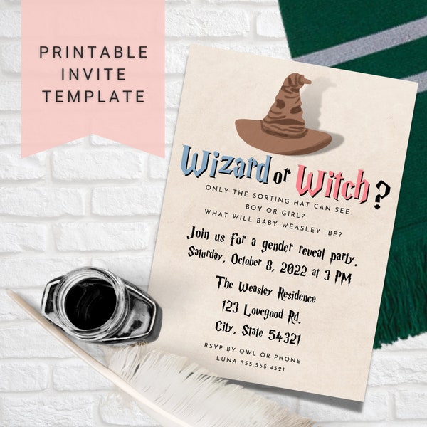 Witch Wizard Gender Reveal - Etsy