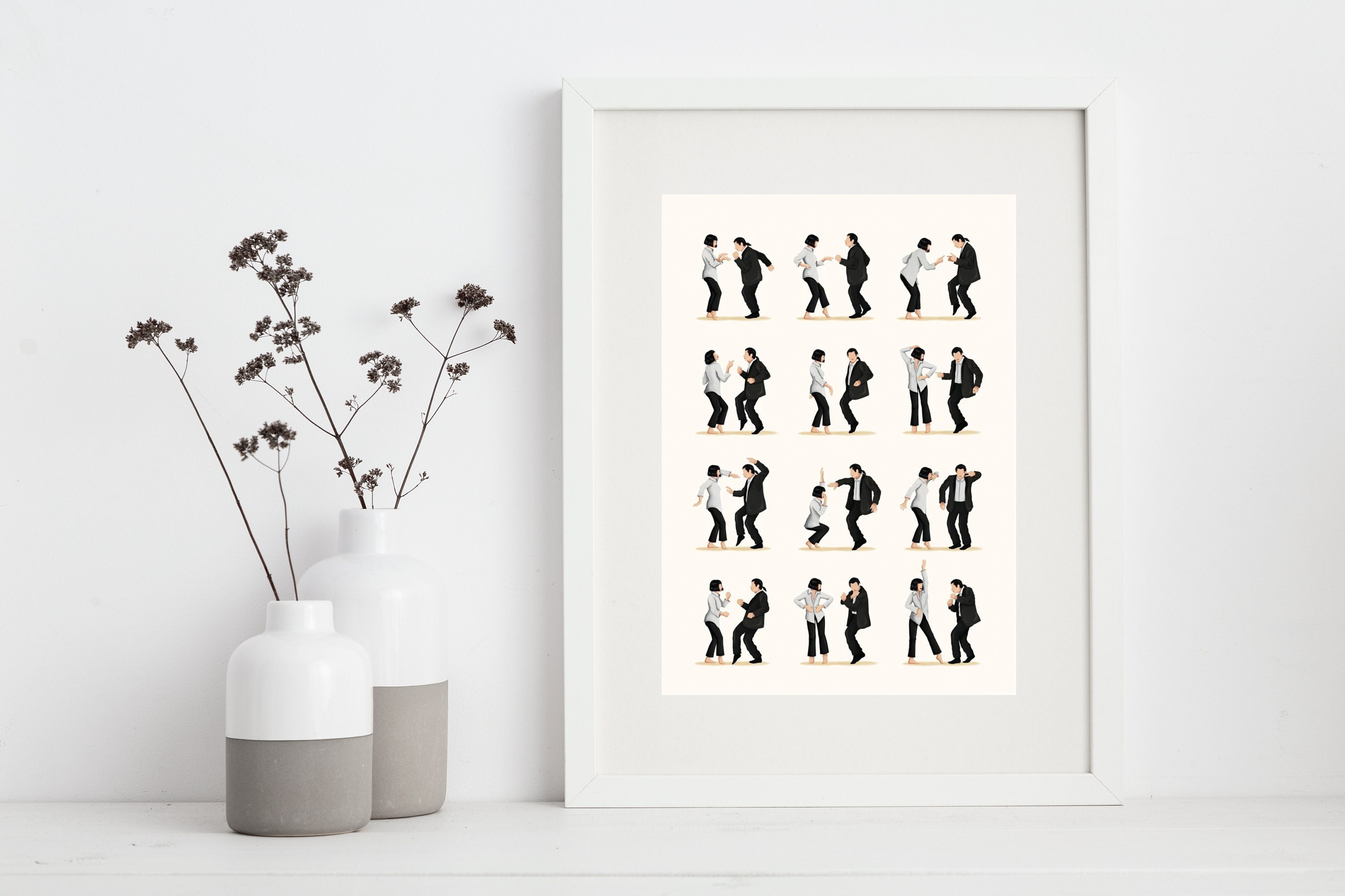 Cool Pulp Fiction Dance Print, the Dance A4 Print, Tarantino Art - Etsy