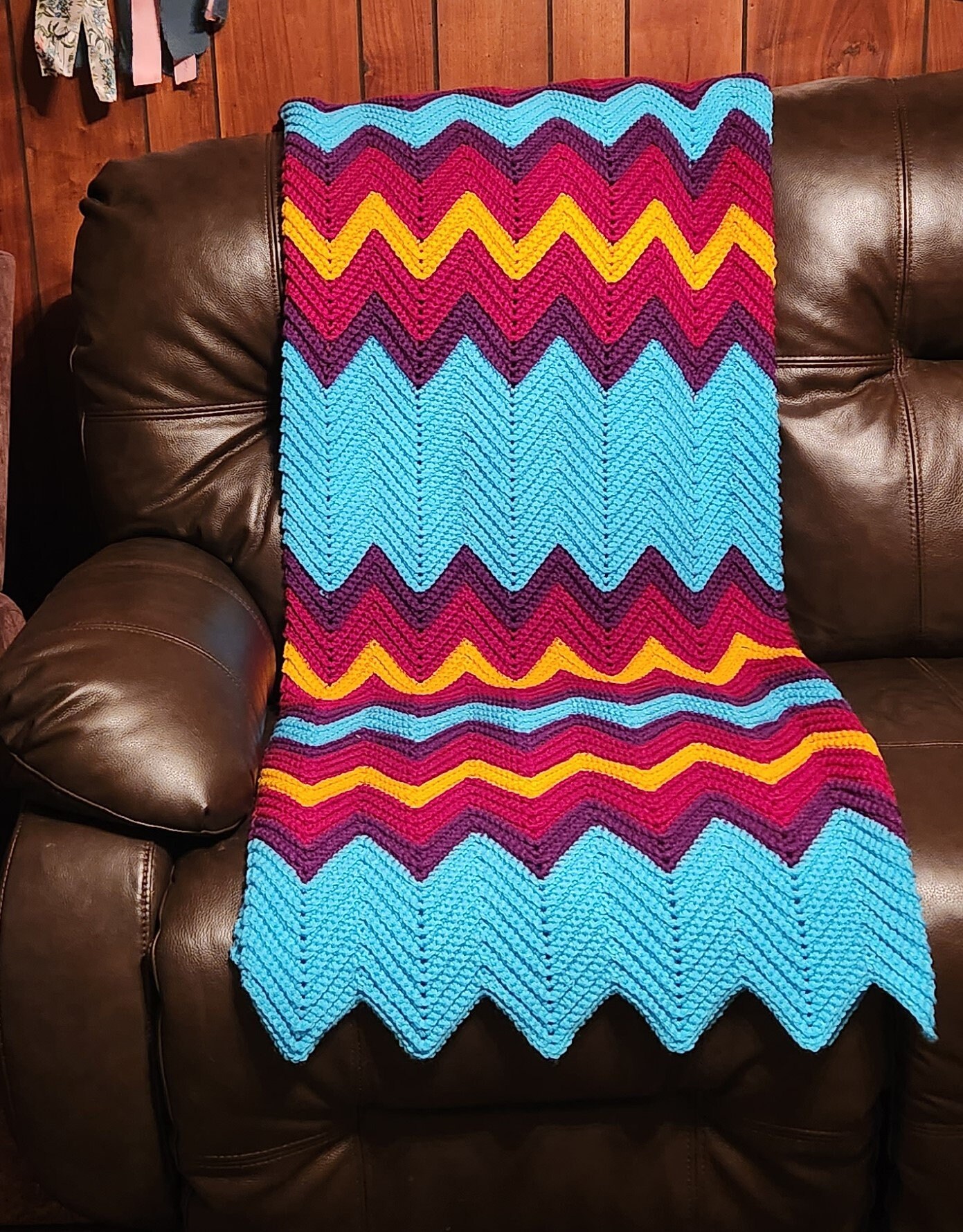 Royal Colors Ripple Crotchet Afghan - Etsy