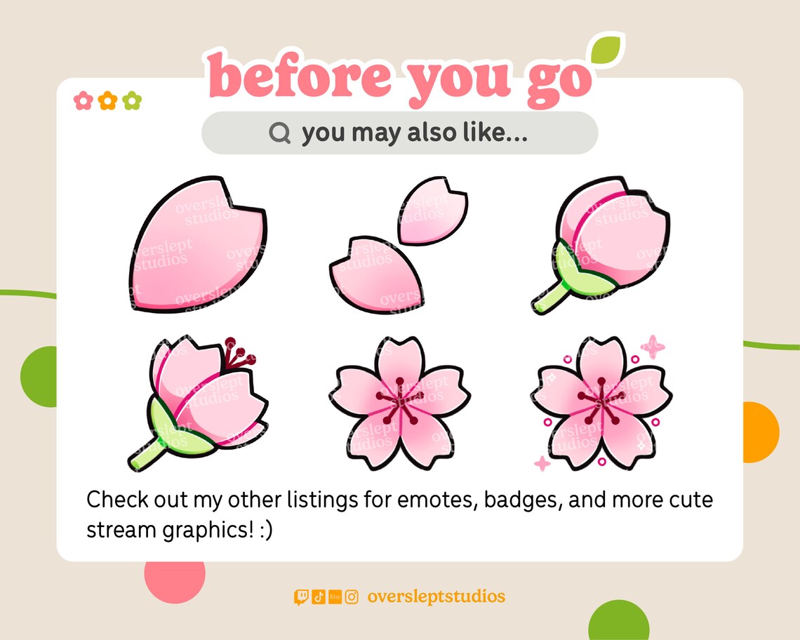 ANIMATED Falling Cherry Blossom Emote for Twitch and Discord, Sakura ...