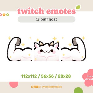 Buff Goat Emote Pack for Twitch and Discord, Goat Twitch Emotes, Strong ...