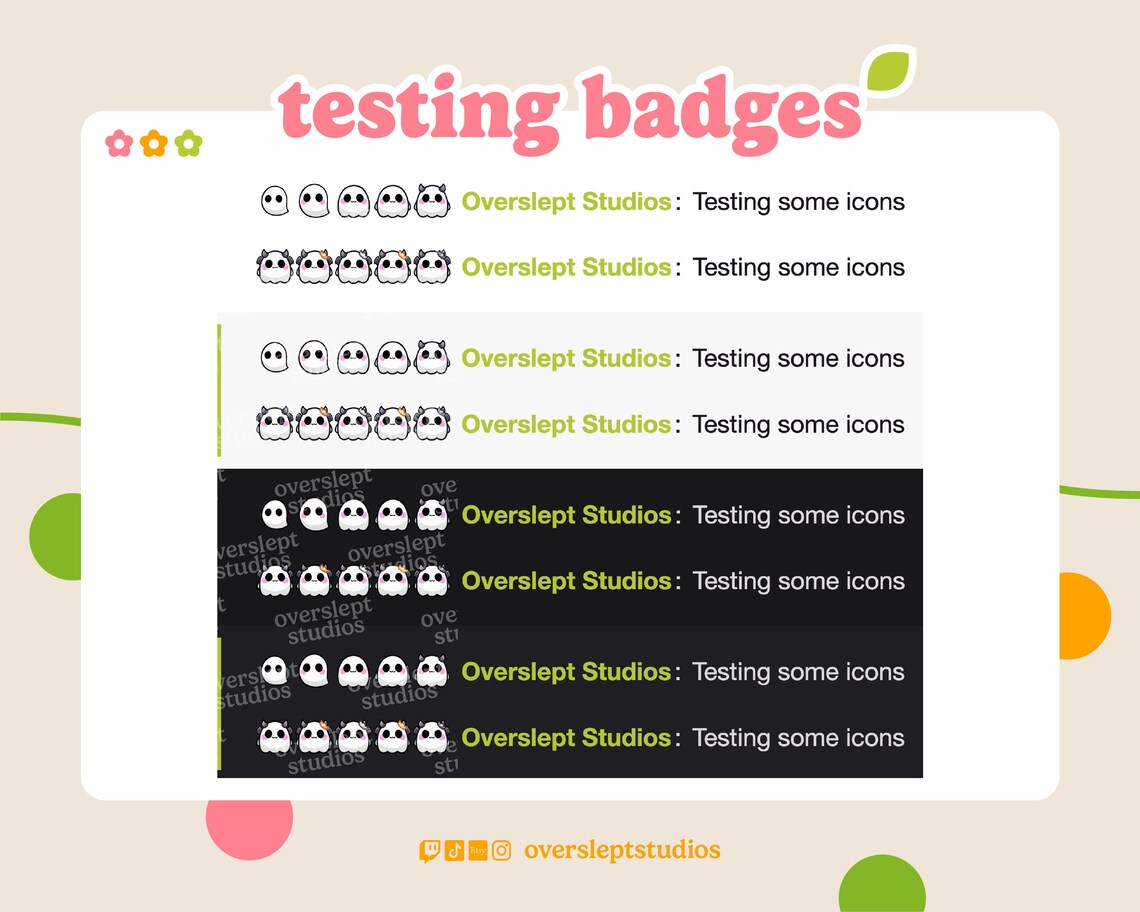 10 Ghost Badges for Twitch and Discord, Spooky Twitch Badges, Ghost ...