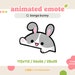 ANIMATED Spotted Gray Bongo Bunny Emote for Twitch and Discord, Rabbit ...