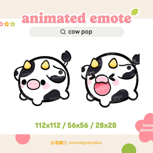 Animated Twitch Emotes Cow - Etsy