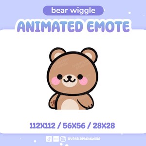 ANIMATED Bear Wiggle Emote for Twitch and Discord Bear Emote - Etsy