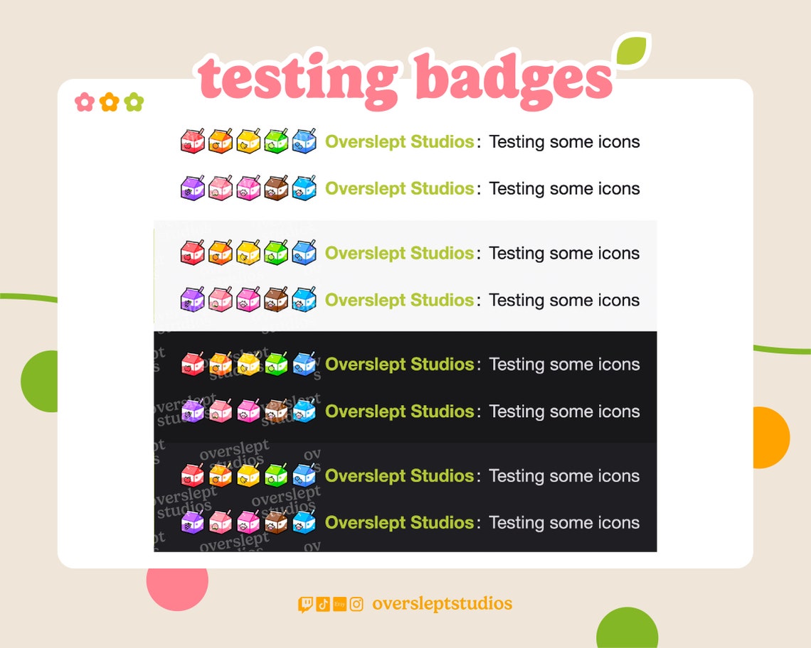 10 Cute Cartons Badges for Twitch and Discord, Twitch Badges, Juice ...