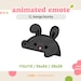 ANIMATED Black Bongo Bunny Emote for Twitch and Discord, Rabbit ...