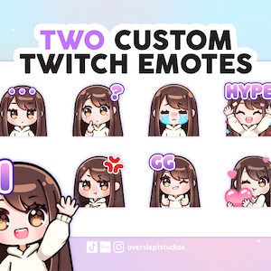 Custom Twitch Emotes, Two Emotes, Art Commission, Discord Emotes ...