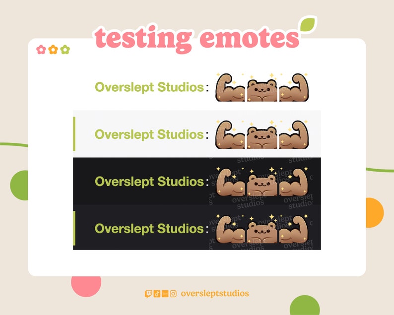 Buff Brown Bear Emote Pack for Twitch and Discord, Bear Twitch Emotes ...