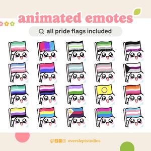 ANIMATED Pride Flag Emotes for Twitch and Discord, Ghost Emotes ...