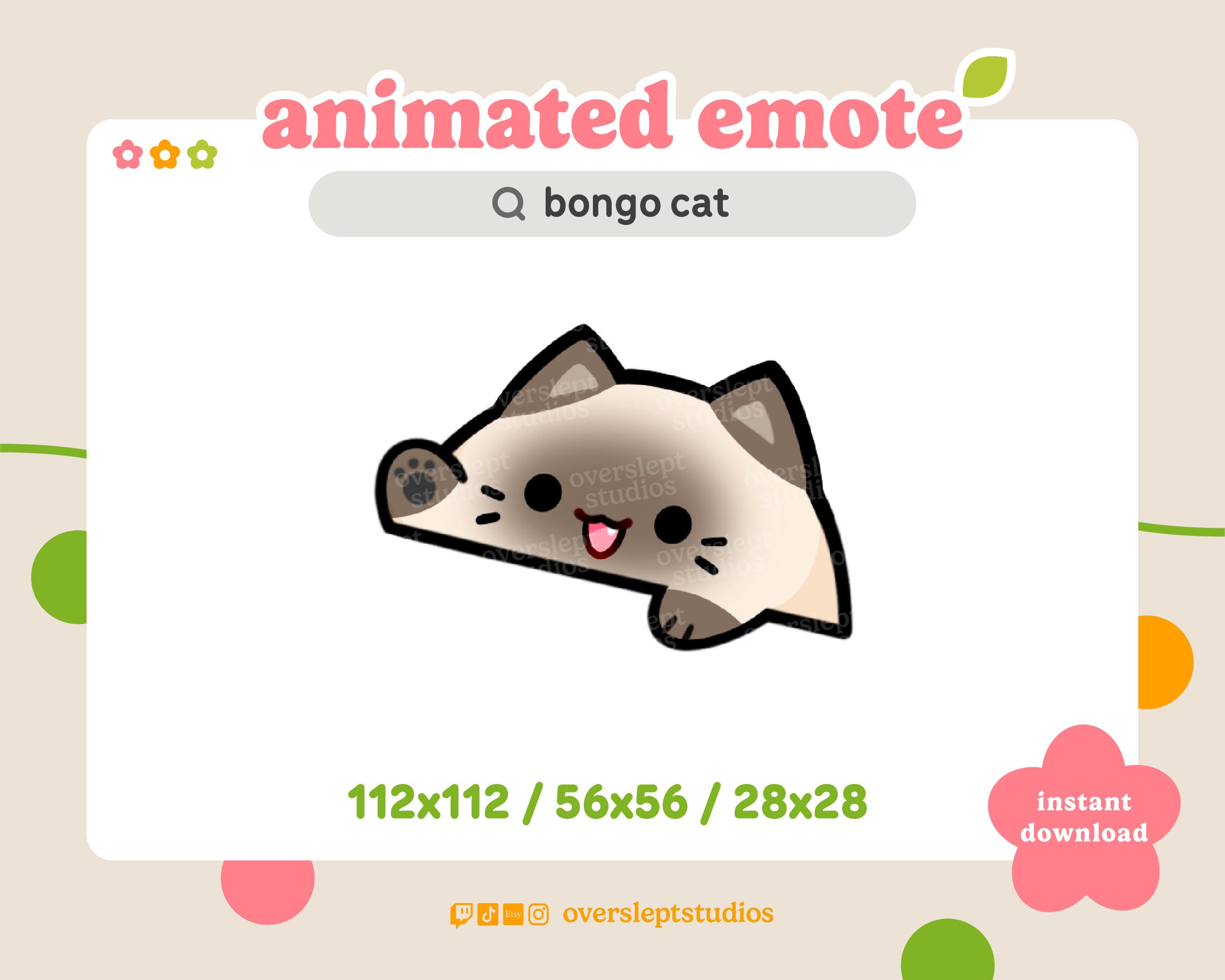 ANIMATED Siamese Bongo Cat Emote for Twitch and Discord, Siamese Cat ... ANIMATED Siamese Bongo Cat Emote for Twitch and Discord, Siamese Cat ...