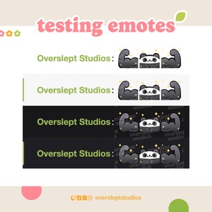 Buff Panda Bear Emote Pack for Twitch and Discord, Panda Twitch Emotes ...