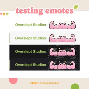 Buff Frog Emote Pack for Twitch and Discord, Frog Twitch Emotes, Strong ...