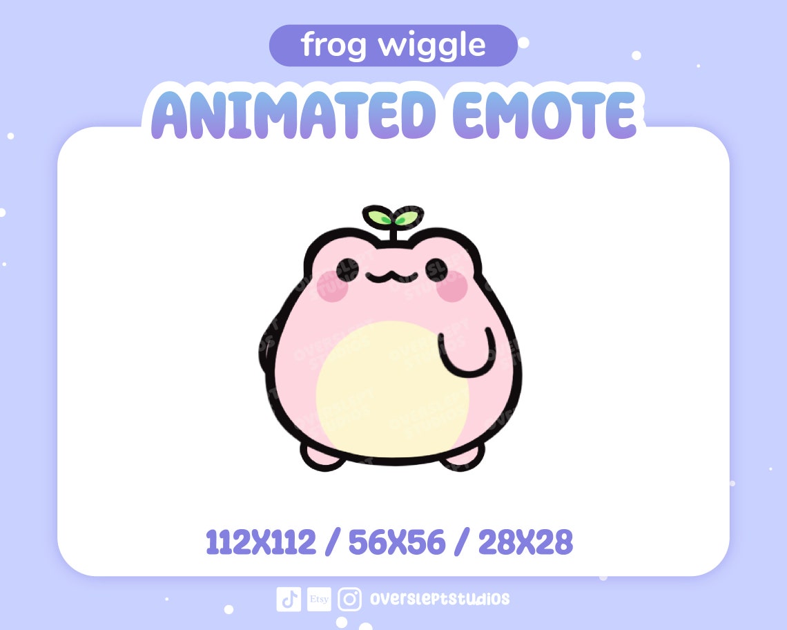 ANIMATED Frog Wiggle Emote for Twitch and Discord, Frog Emote, Wiggle ...