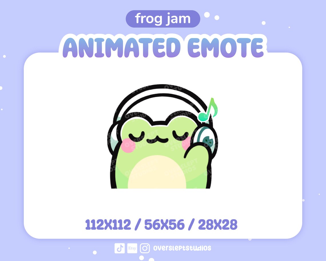ANIMATED Frog Jam Emote for Twitch and Discord Frog Emote - Etsy
