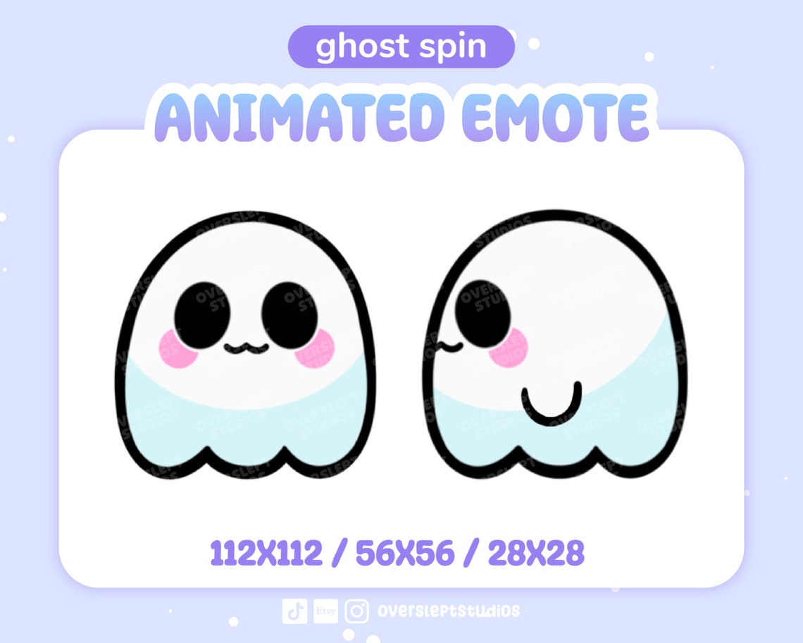 ANIMATED Ghost Spin Emote for Twitch and Discord Pop Cat - Etsy