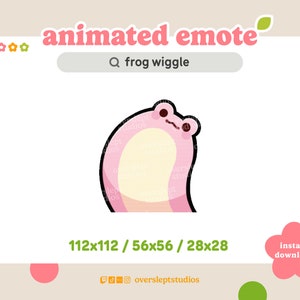 ANIMATED Pink Frog Wiggle Dance Emote for Twitch and Discord, Dance ...