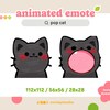 ANIMATED Calico Cat Head Pat Emote for Twitch and Discord, Cat Emote ...